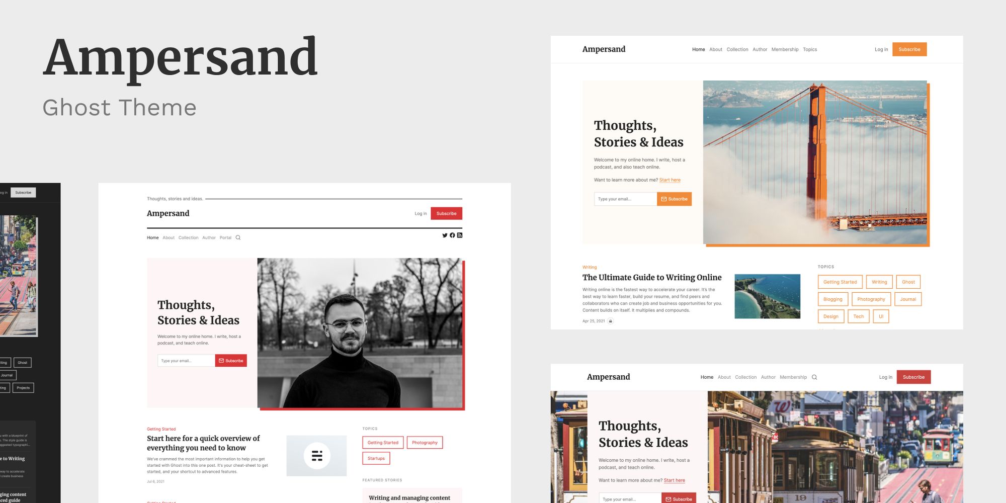 Ampersand - Ghost Blogging Theme | Stylesheets.dev